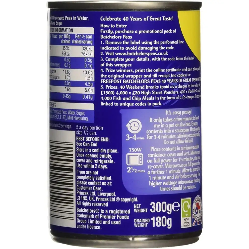 Batchelors Bigga Marrowfat Processed Peas - Tender and Flavorful Peas ...