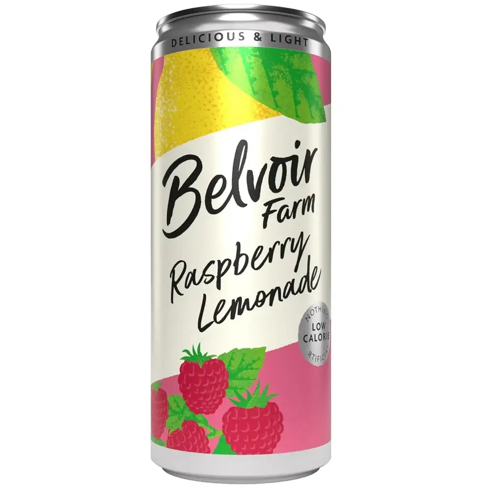 Belvoir Delicious and Light Raspberry Lemonade Drink Cans 330ml ...
