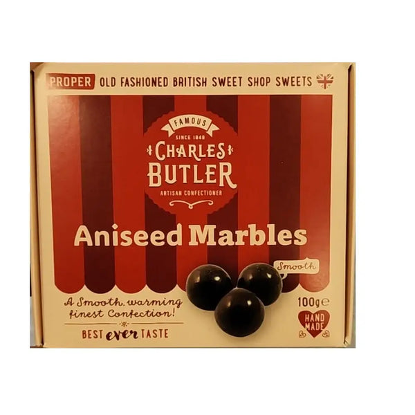Charles Butler Aniseed Marbles Sweets 100g at British Food Supplies