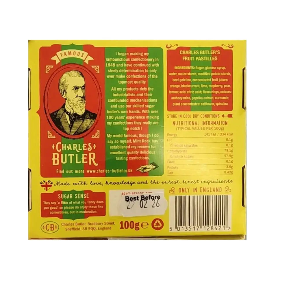 Charles Butler Fruit Pastilles Sweets 100g– British Food Supplies