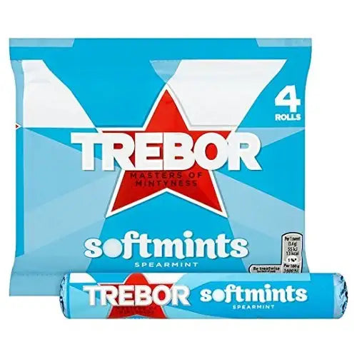 Trebor Softmints Spearmint 4pk - Refreshing Minty Flavor - Trebor ...