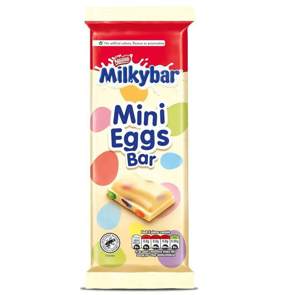 Milkybar Mini Eggs Block - Creamy White Chocolate | Nestle – British ...