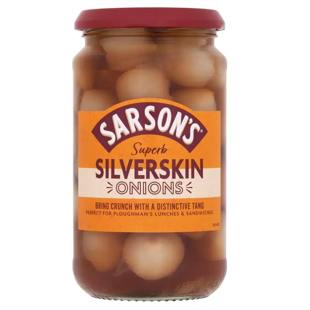Sarson's Medium & Tangy Silverskin Onions Pickle 460g– British Food ...