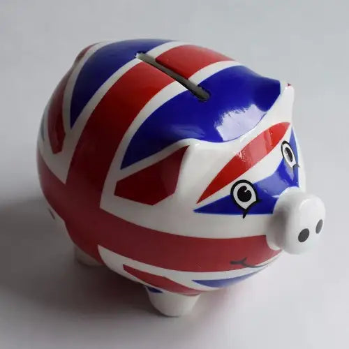 Lesser & Pavey Piggy Bank/Money Pig - Union Jack Design– British Food ...