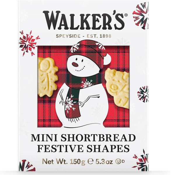 Walker's Assorted Mini Shortbread Cookies in Festive Shapes- Snowman S ...