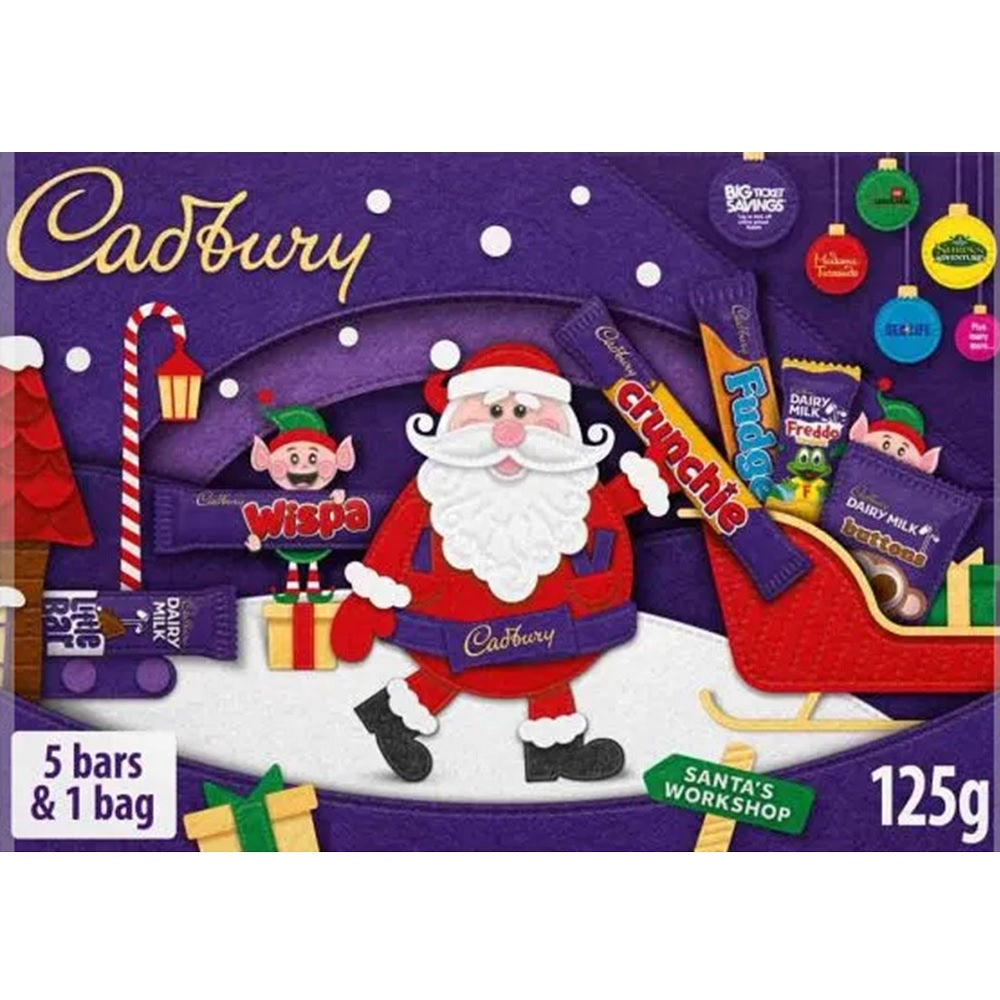 C'bury Chocolate Medium Santa Selection Box 125g – British Food Supplies